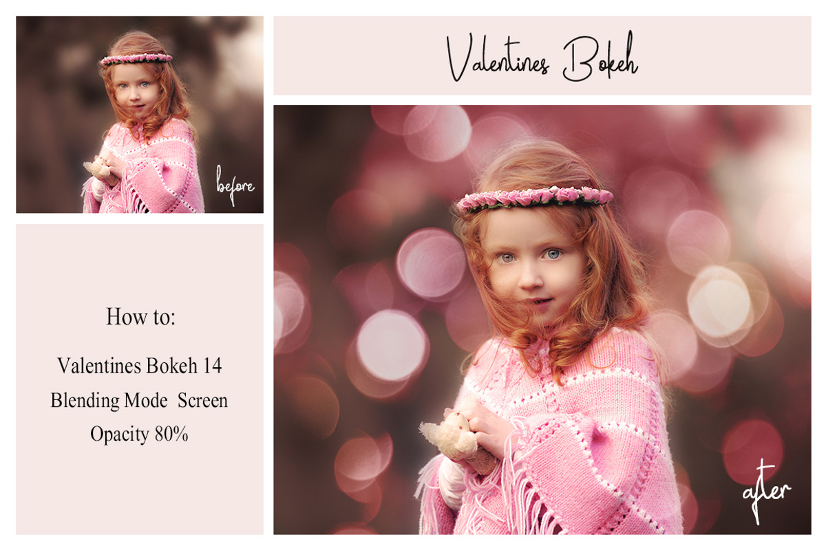 50 Valentines Bokeh Overlays, a Layer Style Add-On by LovePhotoMoment