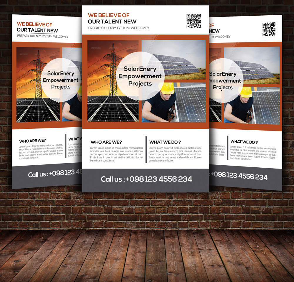 Solar Energy Flyer Template, a Flyer Template by Psd Templates