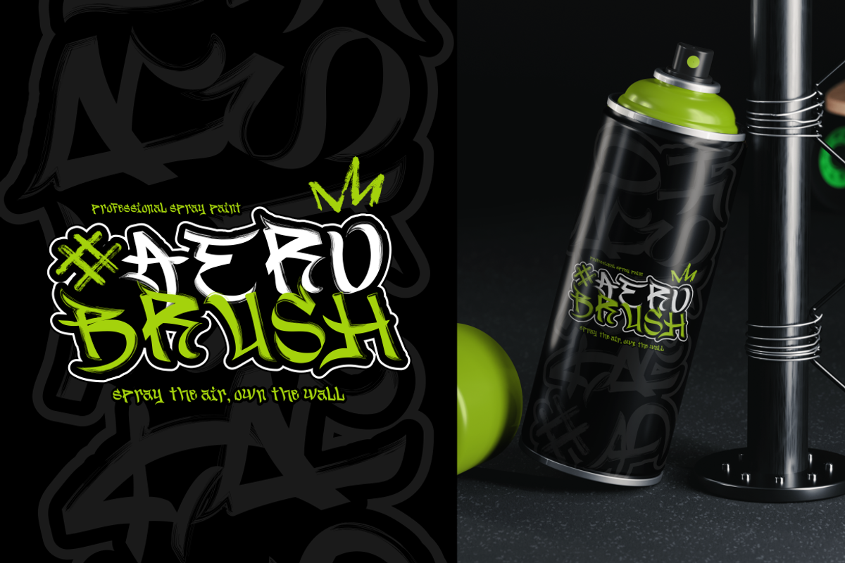 Brush Vandal Duo Graffiti Font, a Font by PutraCetol Studio