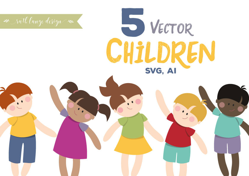 Vector Children, a Graphic by Ruth Lange Design