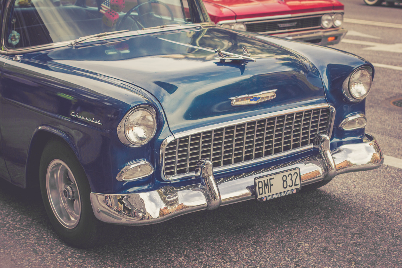 Classic blue car containing car, auto, and automobile, a Transportation ...