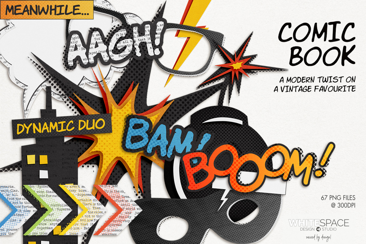 Comic Book Graphics, an Object Graphic by WhiteSpace Design Studio
