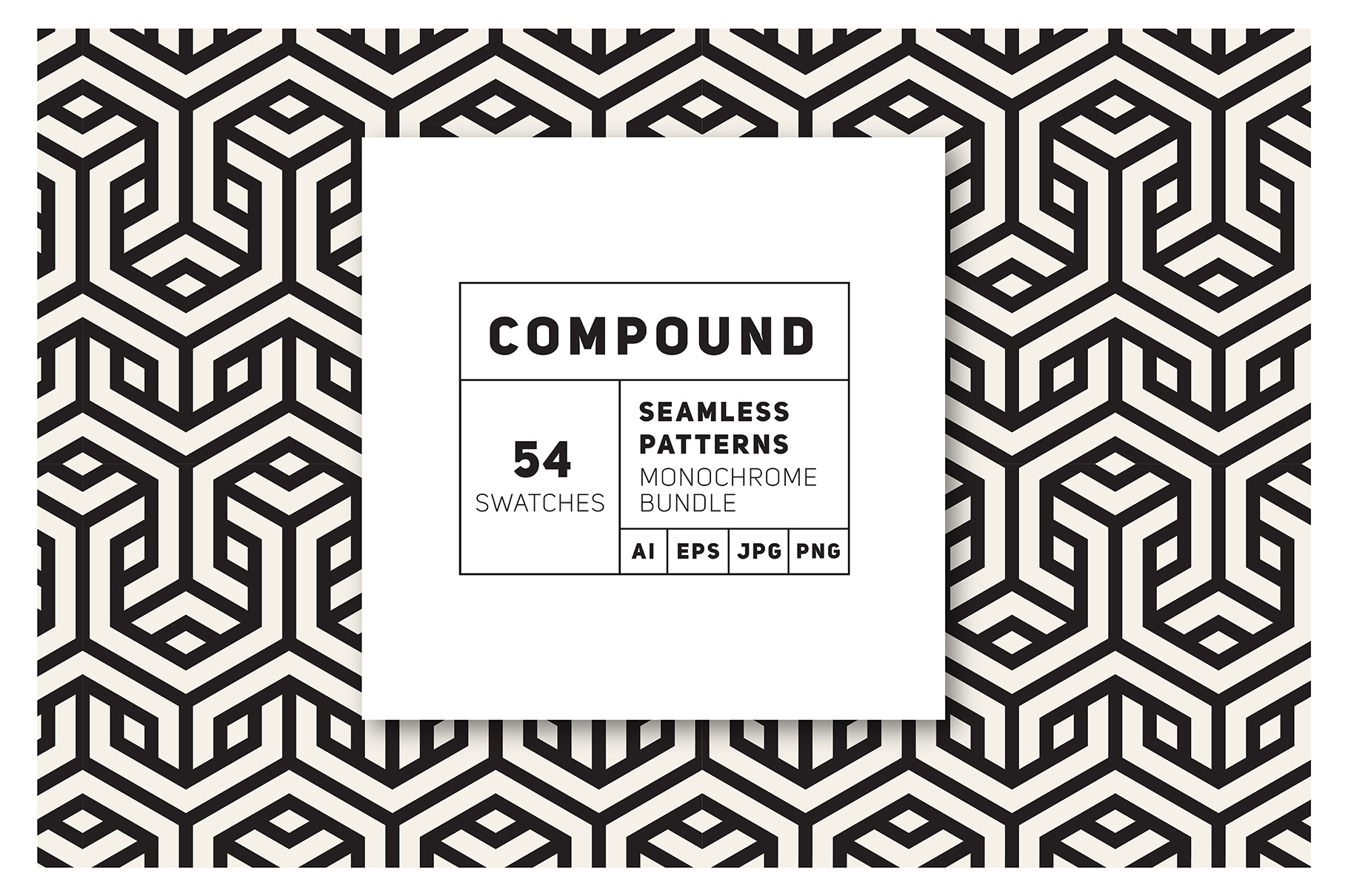 Compound Seamless Patterns Bundle, a Pattern Graphic by Curly_Pat