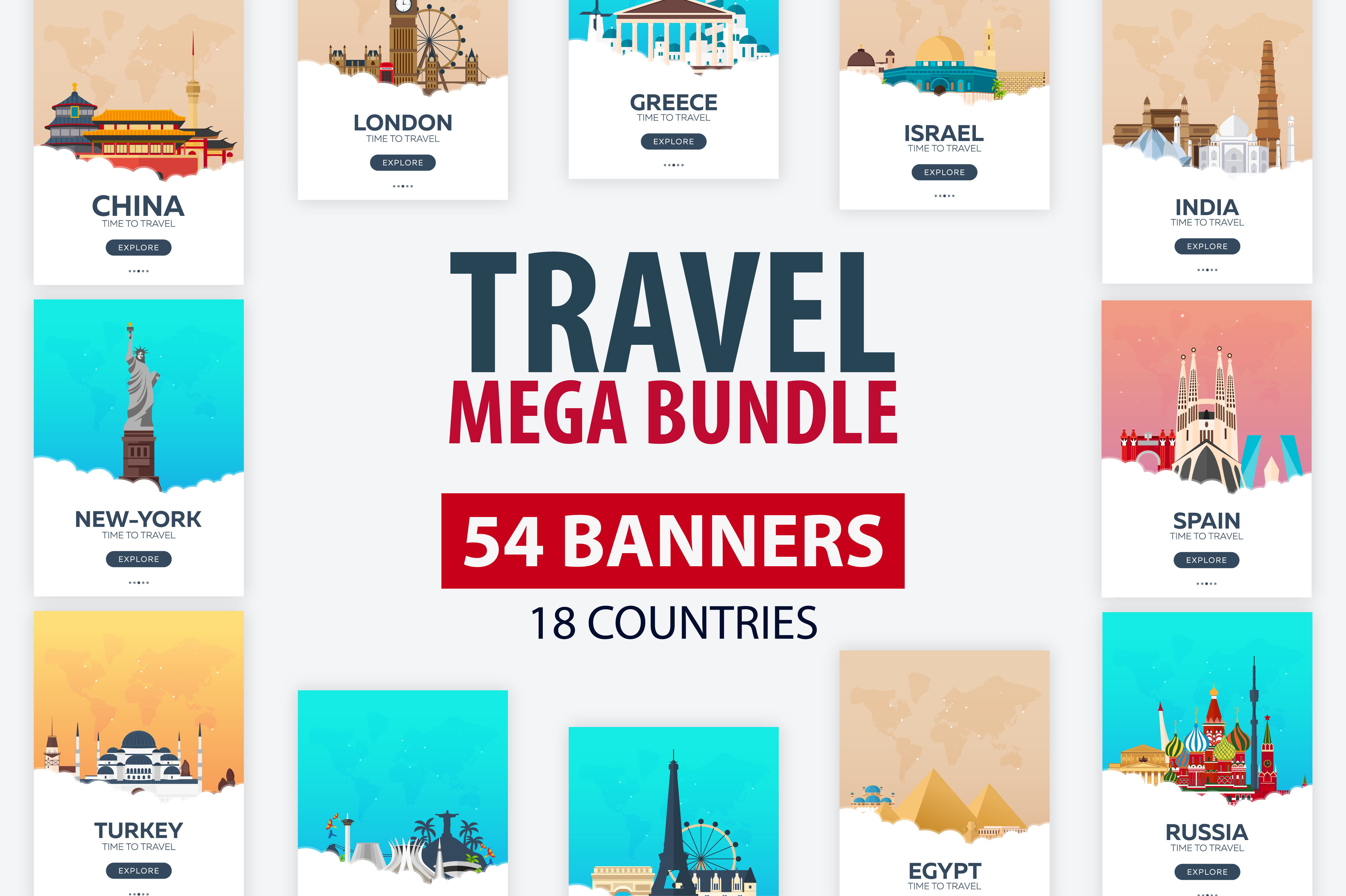 Travel Mega Bundle, a Templates & Theme by Leo Edition