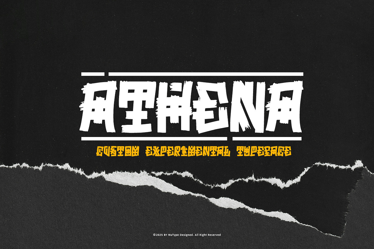 Athena - Display Typeface, a Handwritten Font by NuType