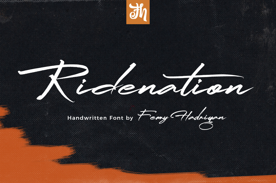 Ridenation - Handwritten Font, a Script Font by FHFont