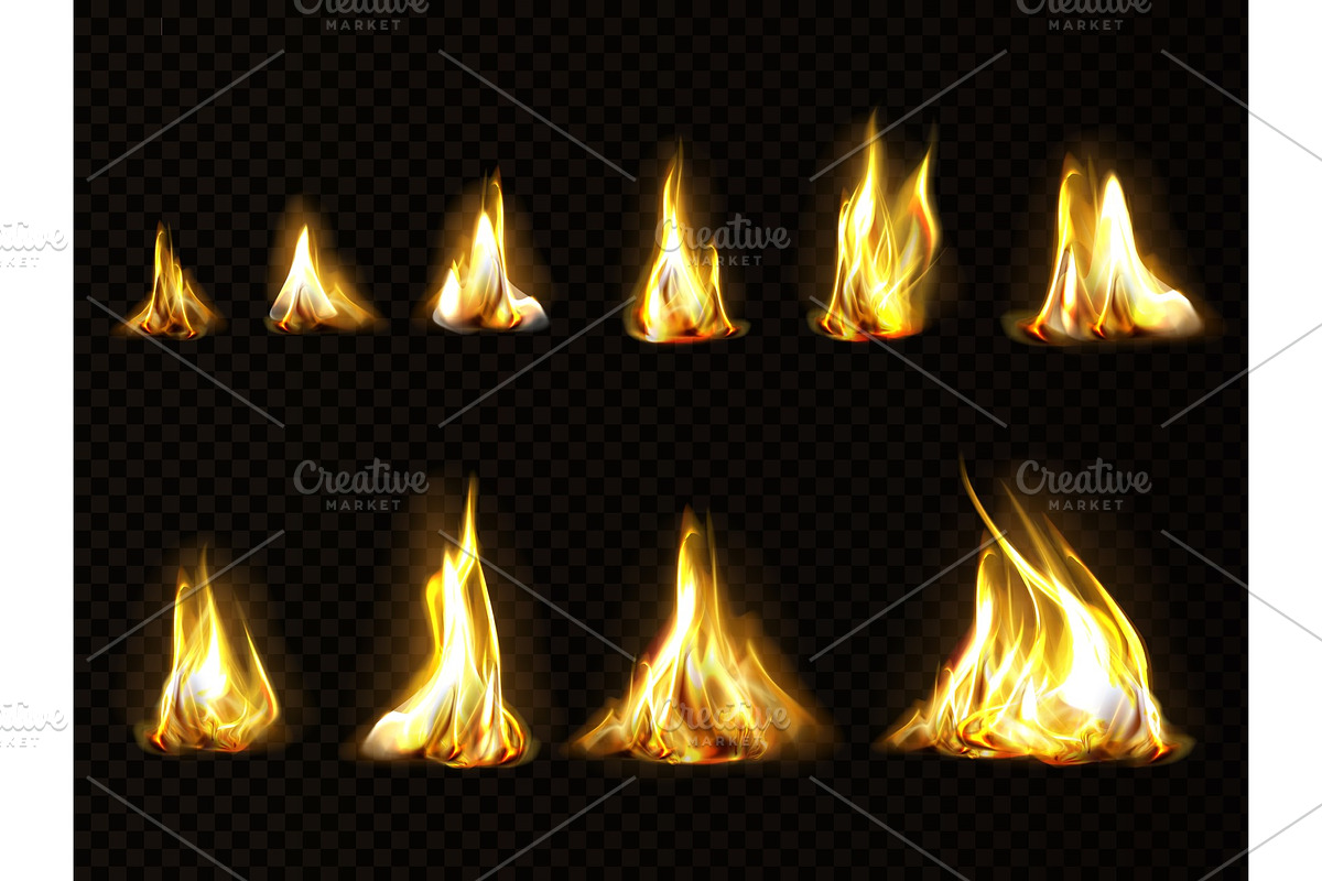 Realistic fire set for animation, a Texture Graphic by art PVP - market
