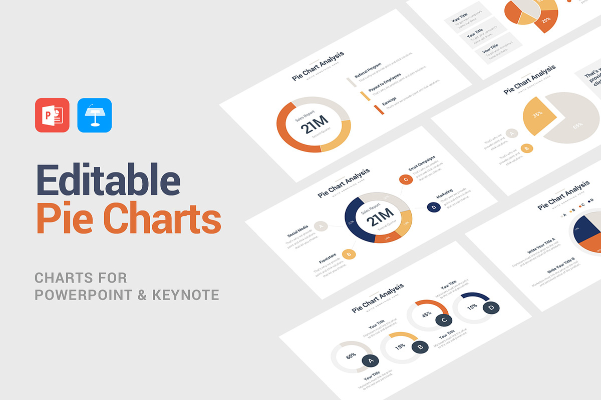 Pie Charts, a Presentation Template by slidequest
