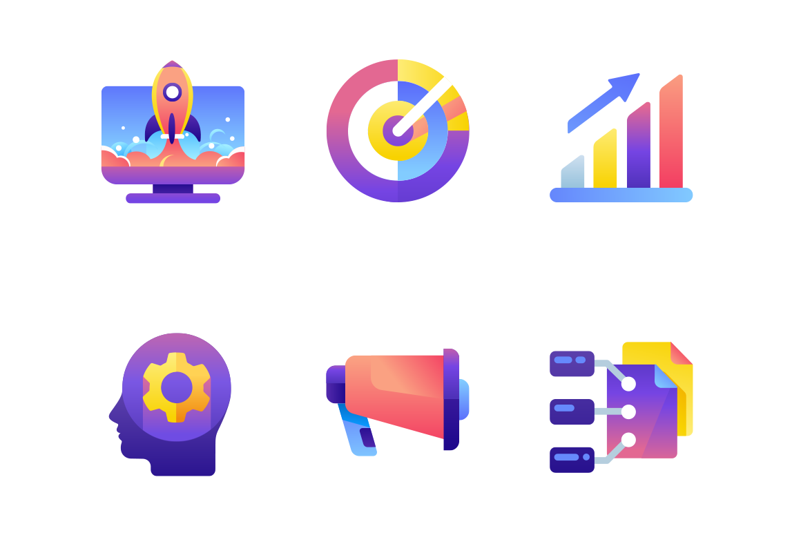 Set startup icons, an Icon by Evanat Illustrations