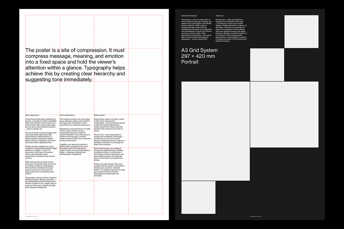 A3 Poster Grid Sytem for Adobe InDesign