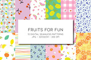 FRUITS SEAMLESS PATTERN COLLECTION | Creative Market