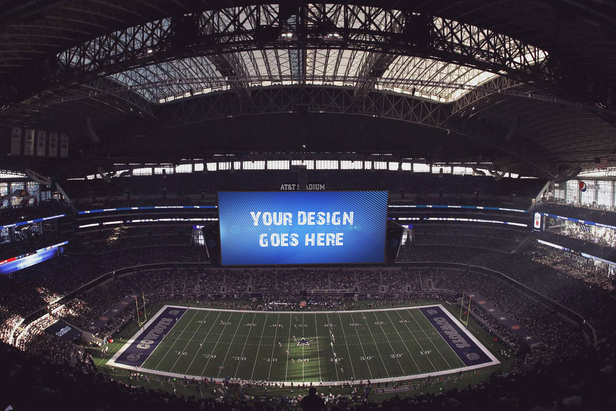 12 NFL Stadium Screen Mockup, a Mockup by Walentin