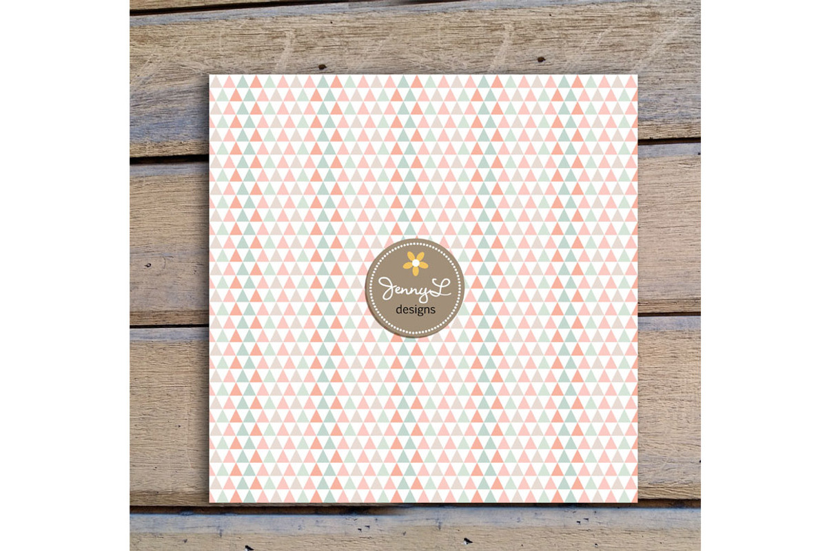 Mint Peach Coral Digital Papers, a Pattern Graphic by JennyL Designs