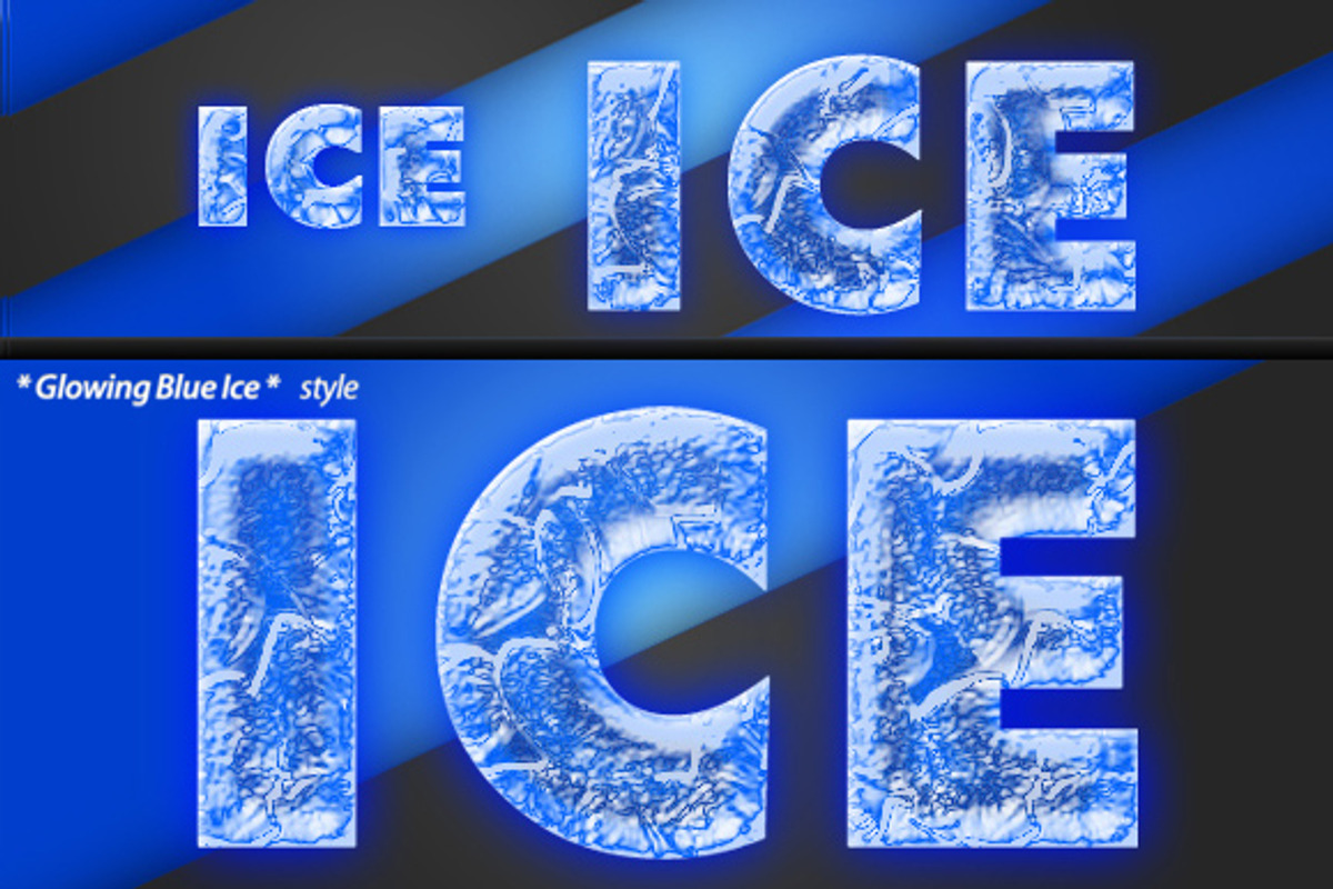 Realistic Ice Styles, a Layer Style Add-On by CleanLines