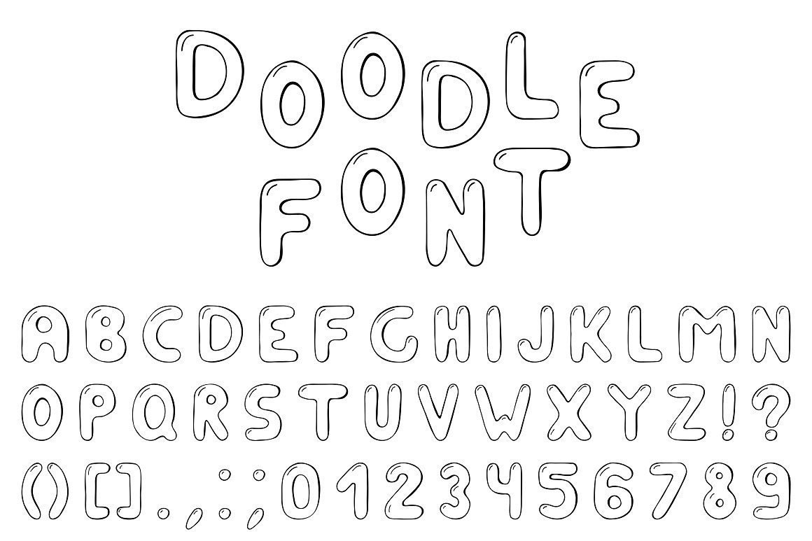 Doodle english alphabet. Hand drawn, an Object Graphic by ExpressShop