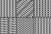 Wavy seamless b&w textile patterns, a Pattern Graphic by ExpressShop