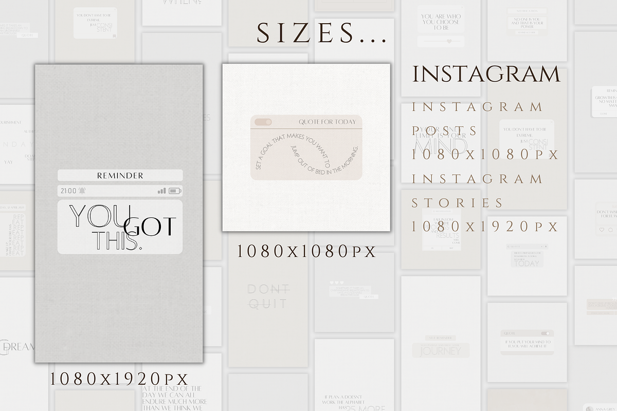 Quotes for Instagram Canva Quote Kit, a Social Media Template by ...