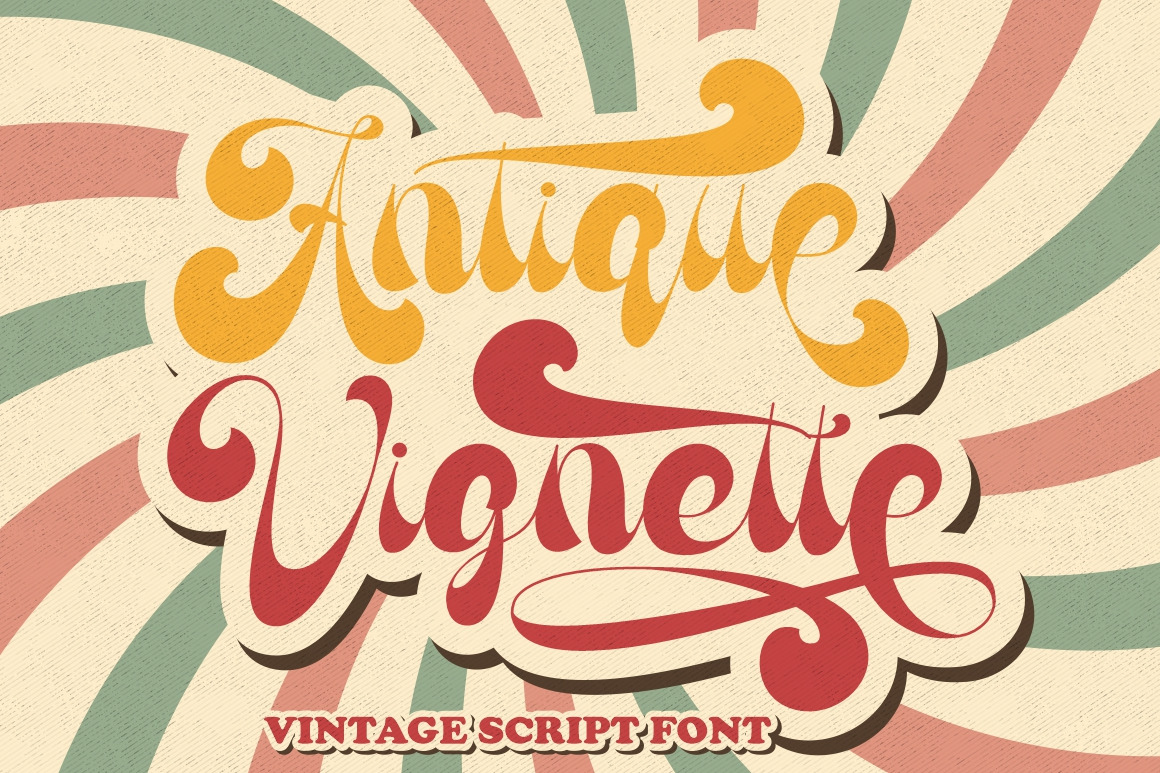 Antique Vignette - Vintage Script, a Script Font by PutraCetol Studio ...
