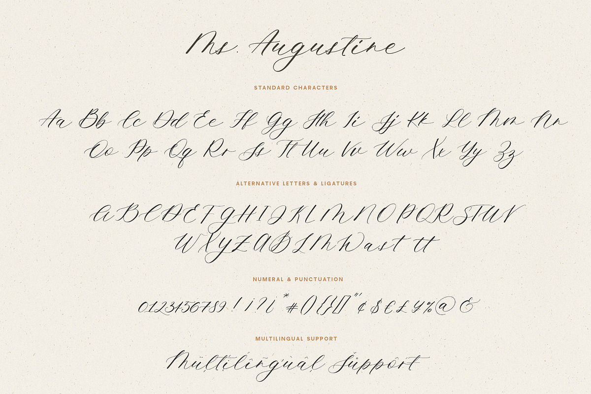 Ms. Augustine Calligraphy Font