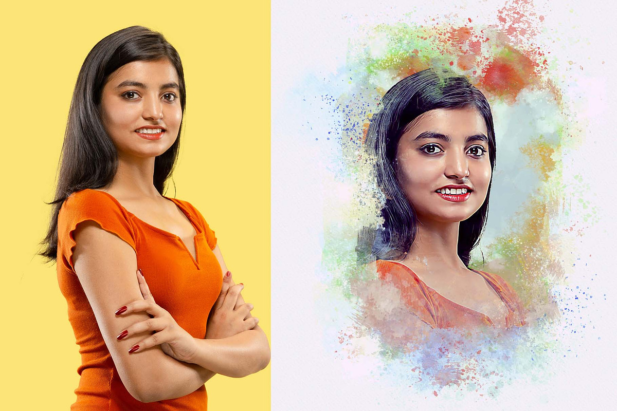 Digital Portrait Photo Effect