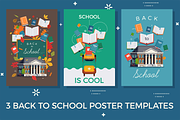 3 Back to School Poster Templates, a Decorative Illustration by Masha Tace