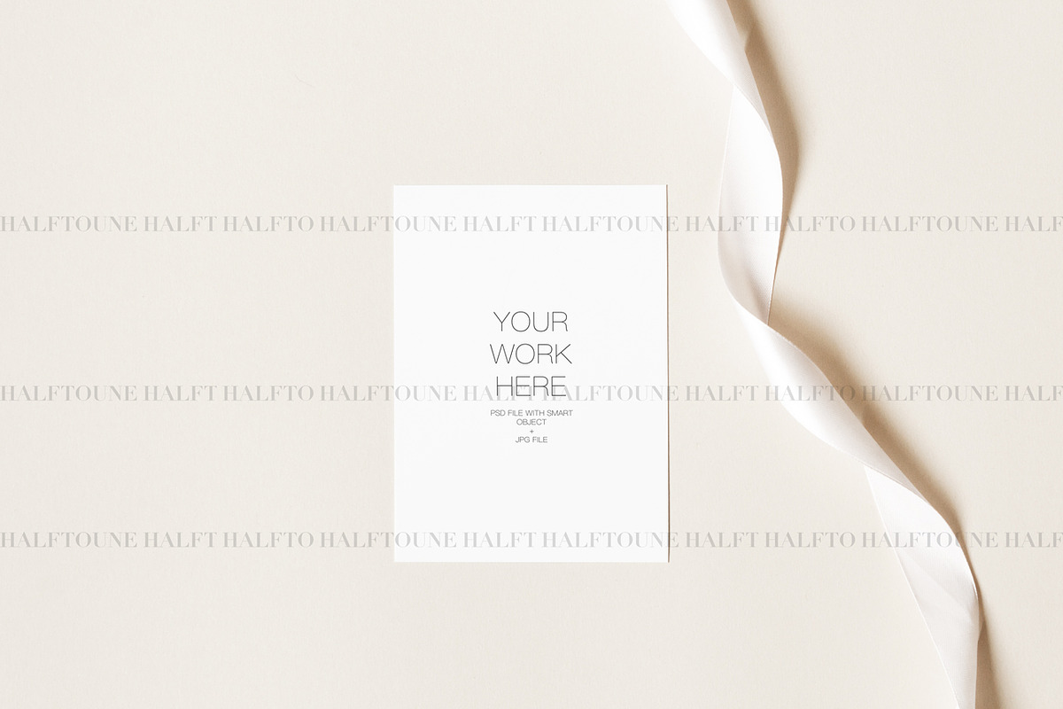 Neutral Hues 5x7 Card Mockup, a Graphic by HALFTOUNE