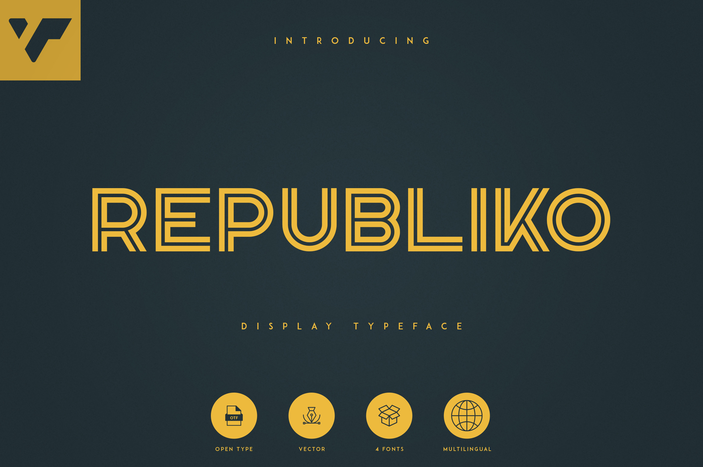 Republiko - Display Typeface, a Font by VP Fonts
