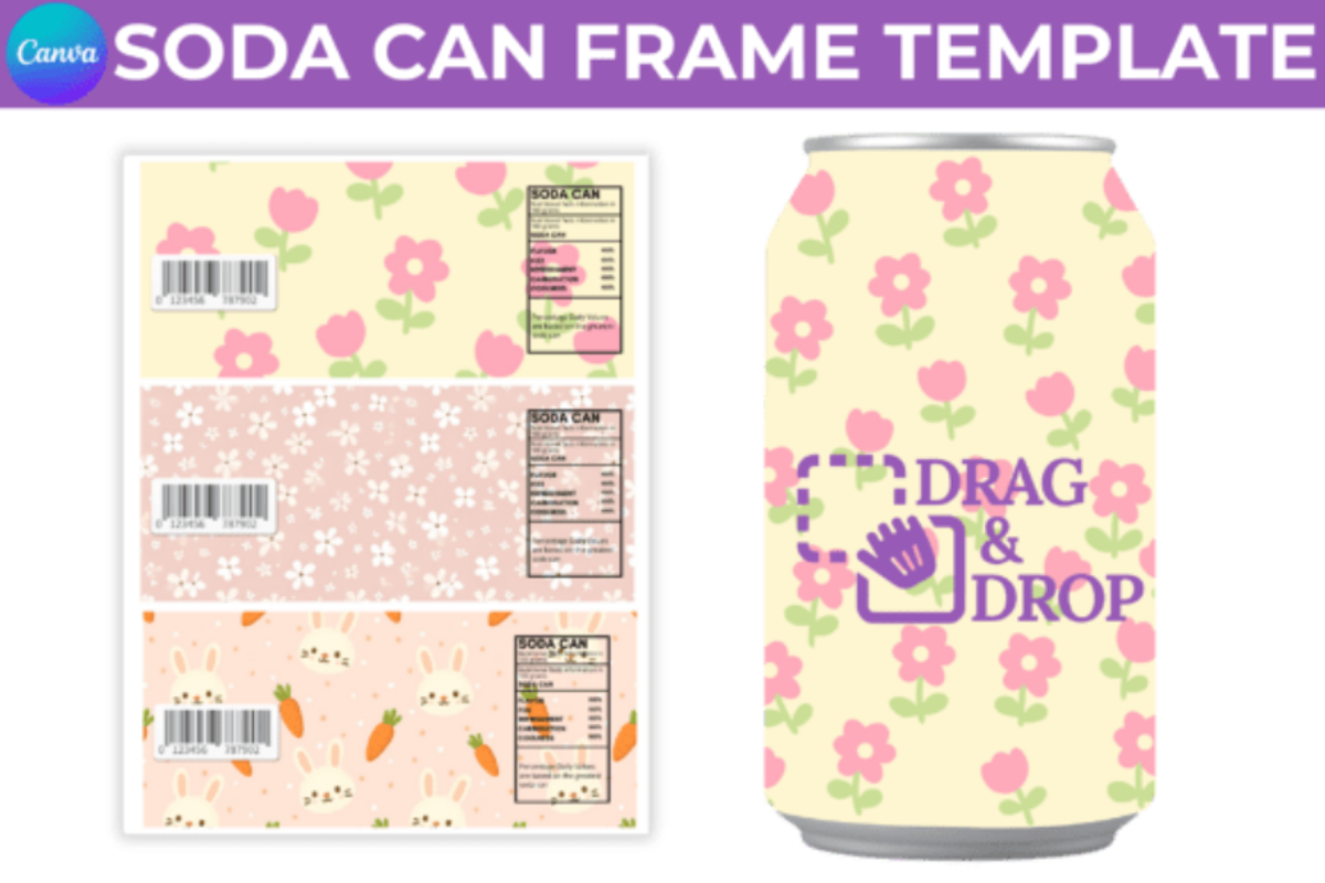 Soda Can Packaging Canva Template