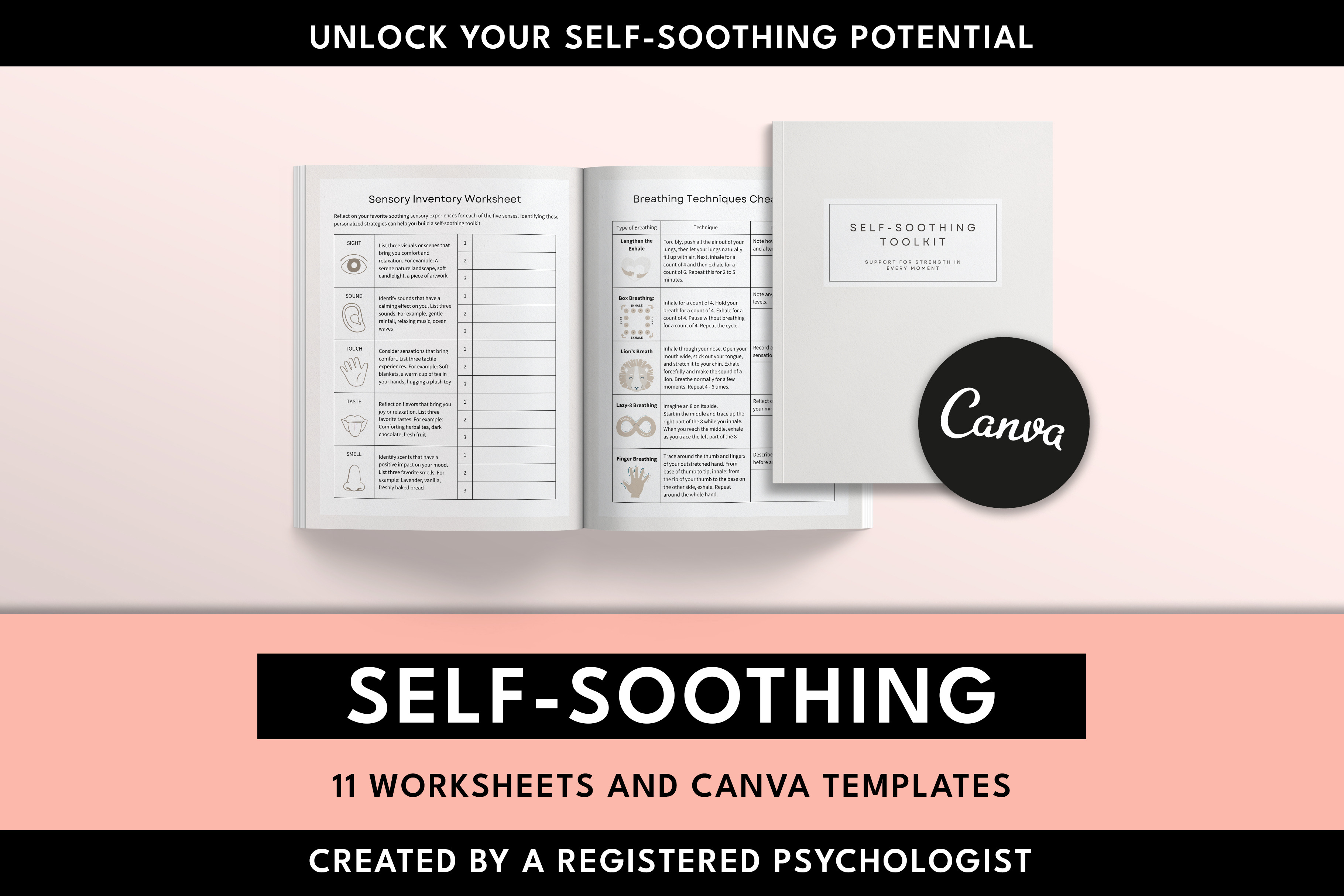 Self-Soothing Toolkit Canva Template | Creative Market
