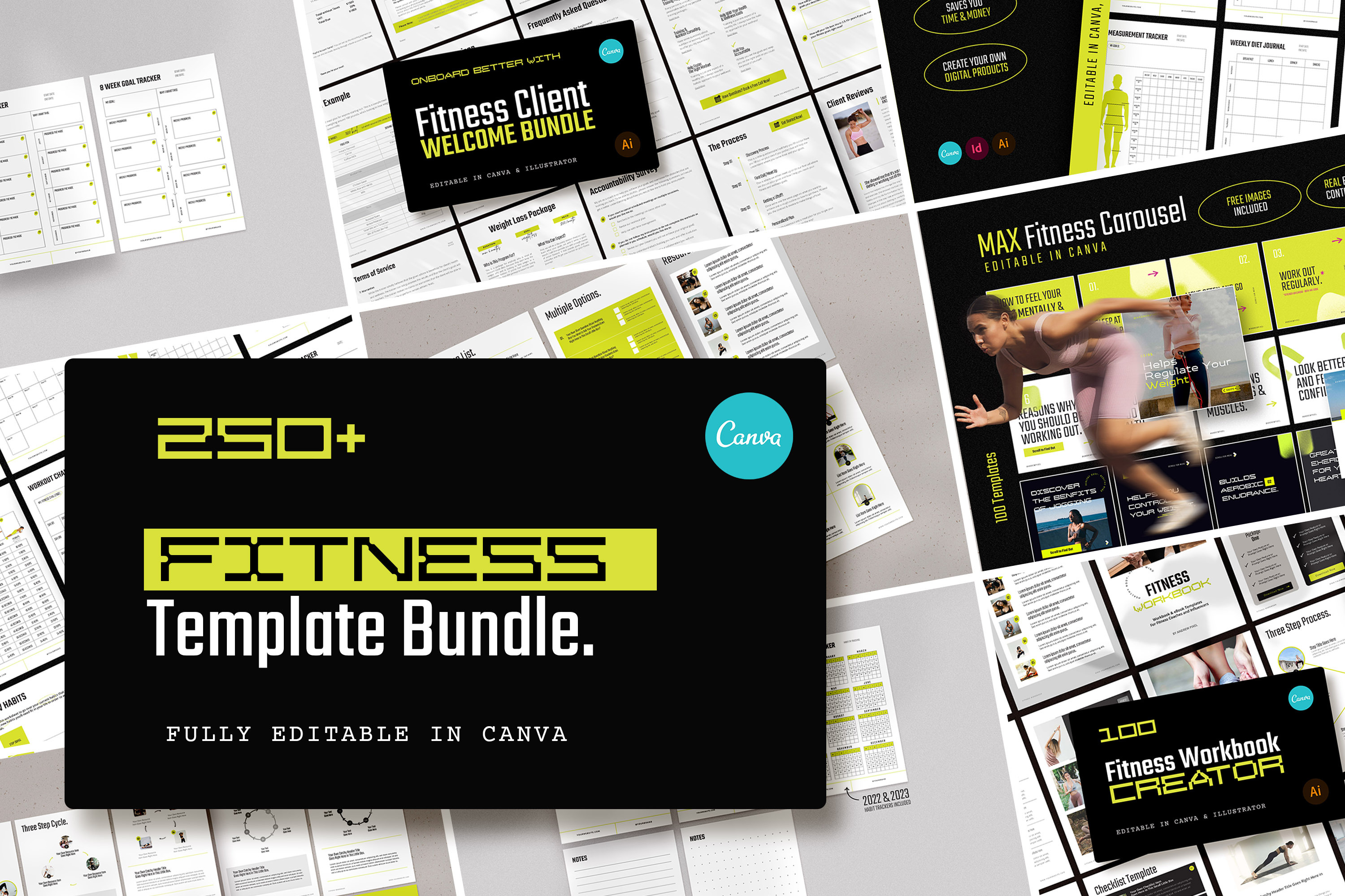 MAX Fitness Template Bundle (4-in-1), a Templates & Theme by AndrewPixel