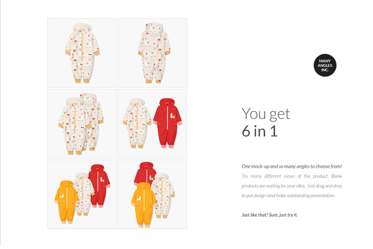 Baby Overall Winter Mock-ups Set, an Apparel Mockup by Mocca Mockups Store