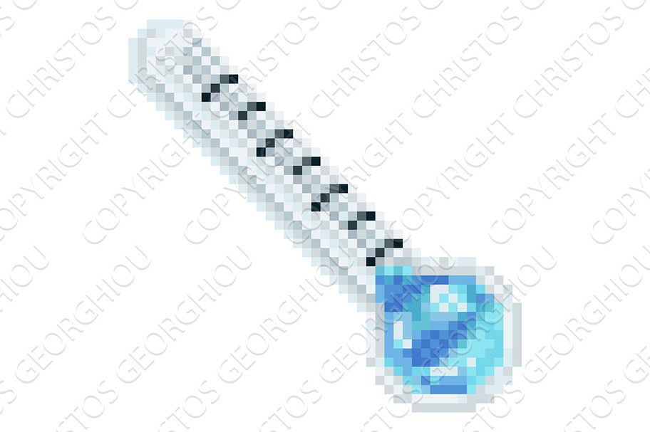 Cold Thermometer Pixel Art Icon | Illustrations ~ Creative Market