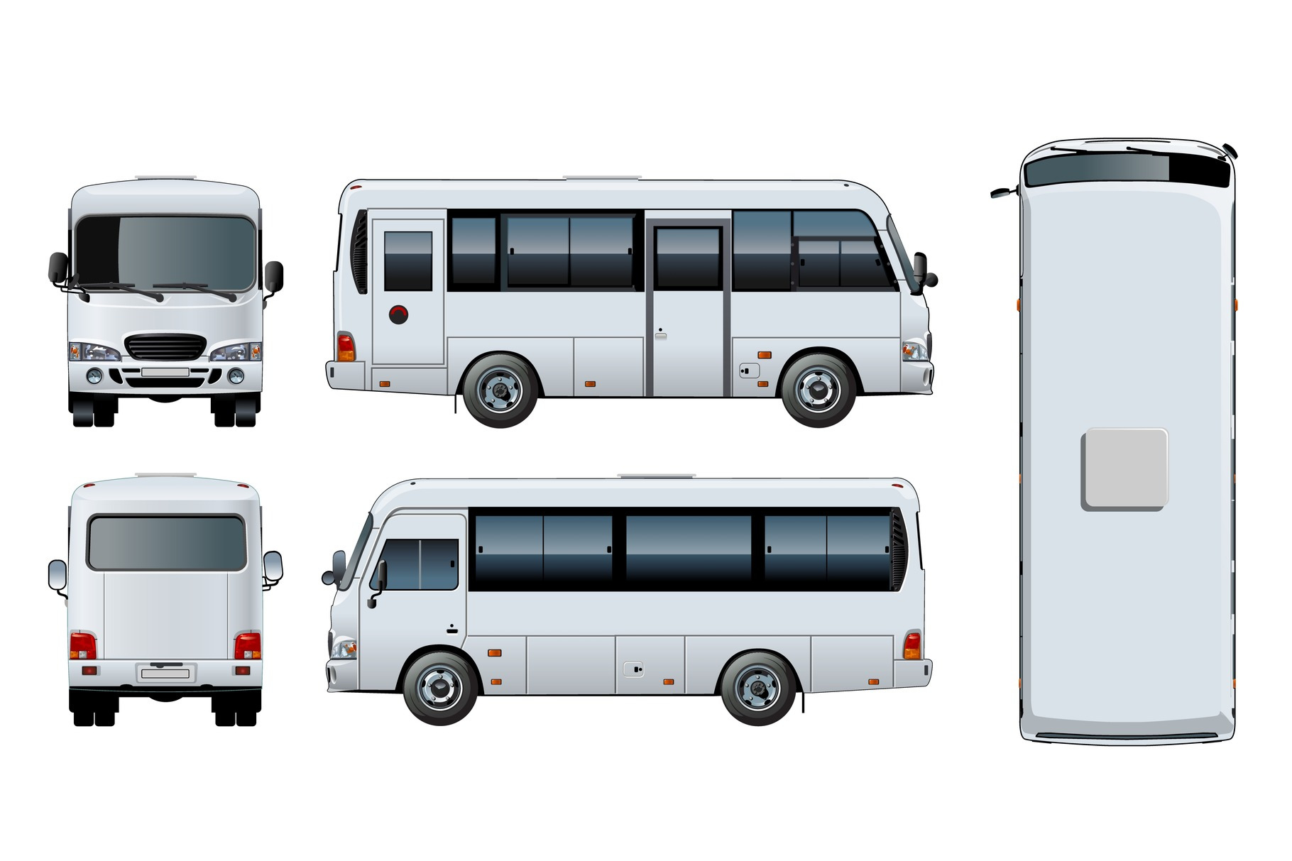 Vector urban mini-bus mock-up, a Mockup by Mechanik