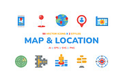 Map & Location Icon Pack by Iconixar