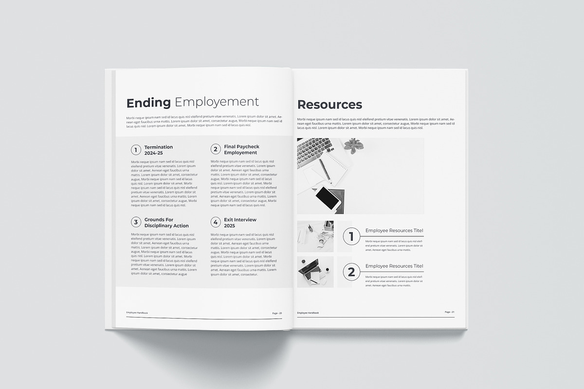 Employee Handbook | Word & Indesign, a Brochure Template by obayes