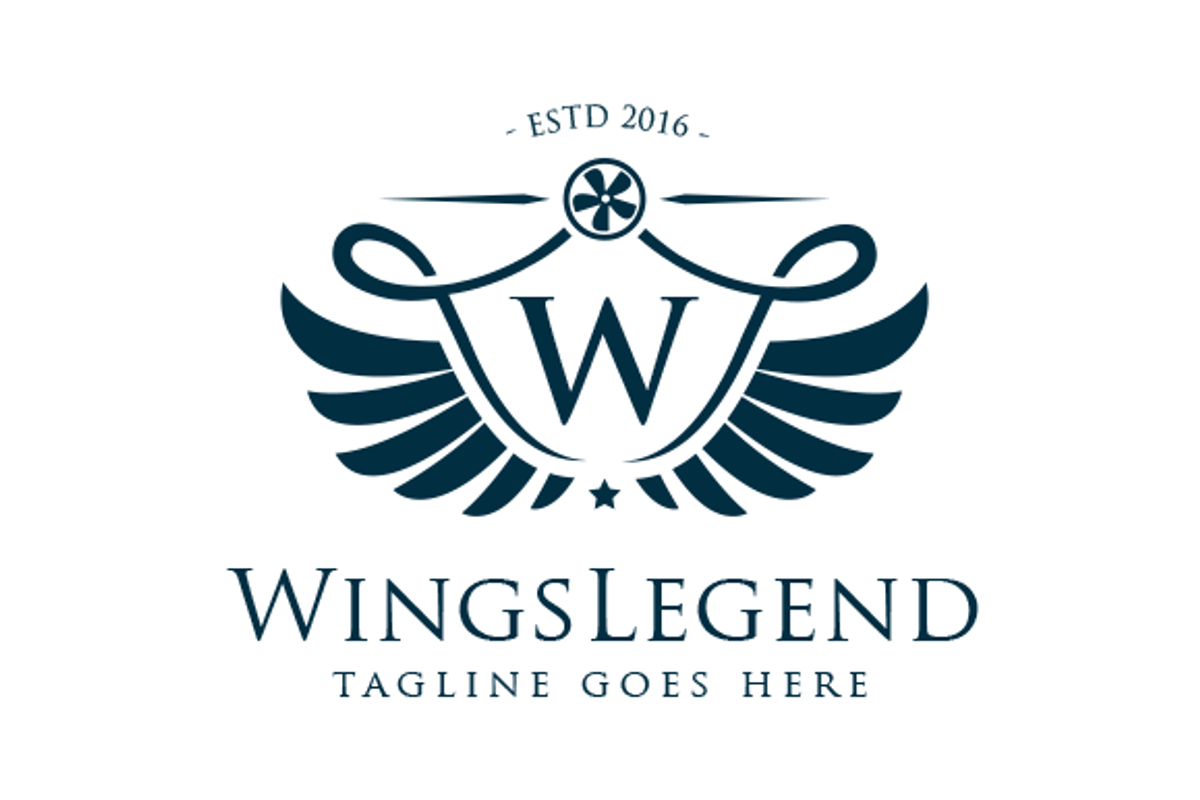 Wings Logo, a Branding & Logo Template by exe design