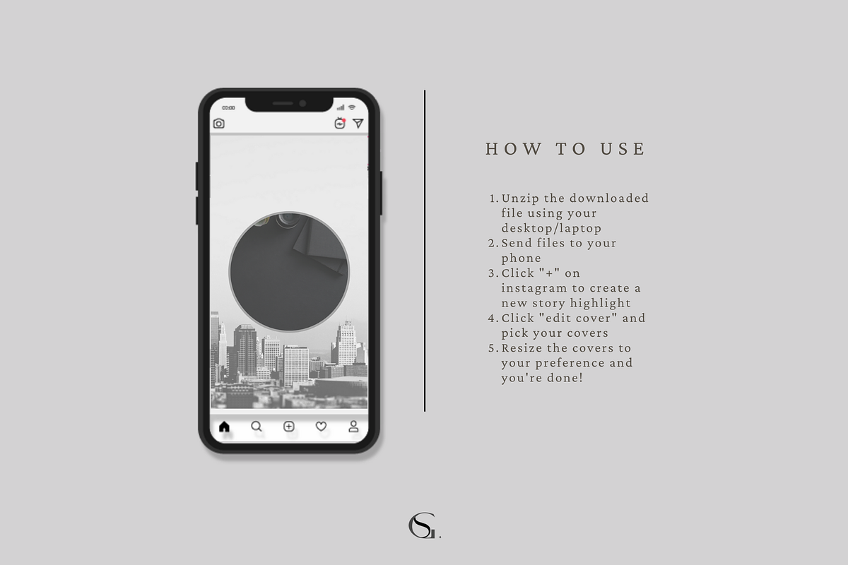 50 Grey Instagram Highlight Icons, an Icon by GreyScaleNY