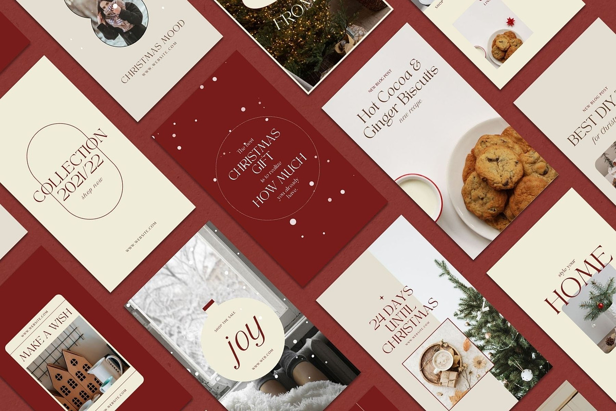 Instagram Christmas Templates CANVA, a Social Media Template by Lyrata ...