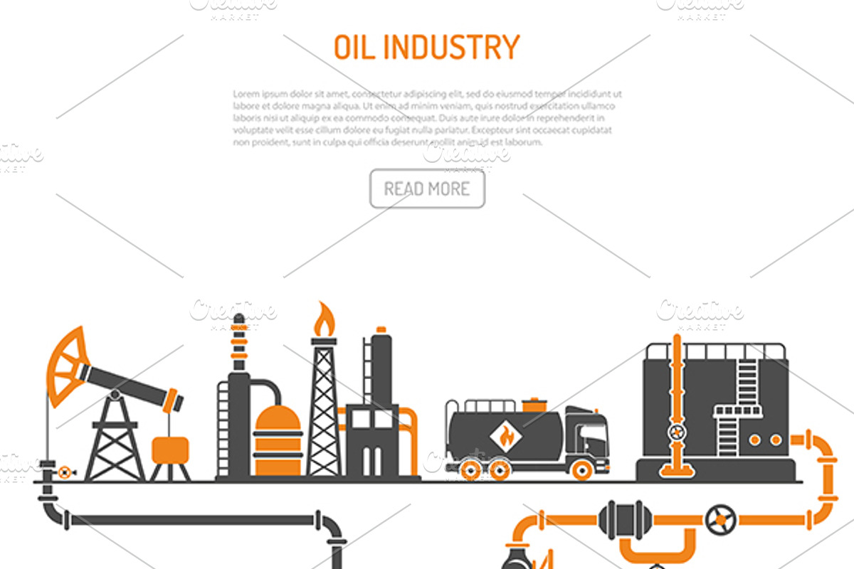 Oil Industry, a Technology Illustration by TAlex