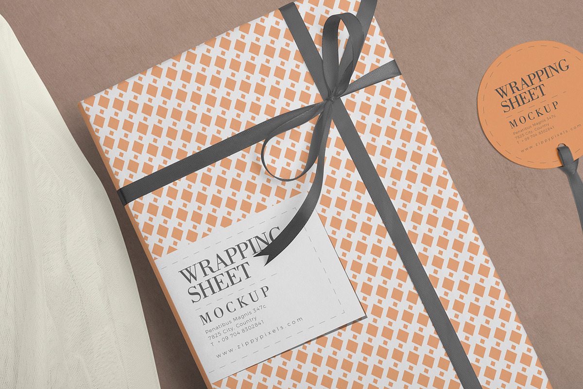 Wrapping Paper Mockups, a Packaging Mockup by ZippyPixels