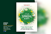 Hello spring party flyer