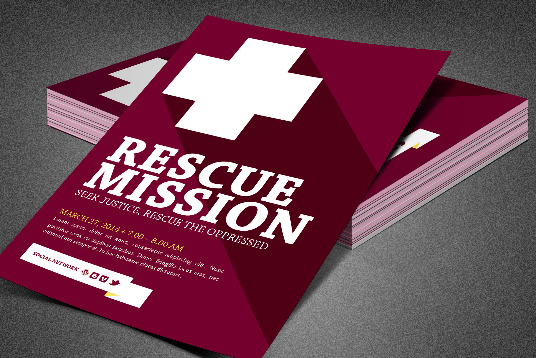 Rescue Mission Church Flyer Template, a Flyer Template by loswl