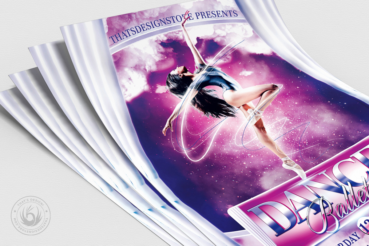 Dance Ballet Flyer Template V1, a Flyer Template by ThatsDesign Art