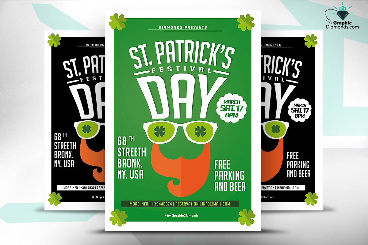 St. Patricks Day Festival Flyer, a Flyer Template by GraphicDiamonds