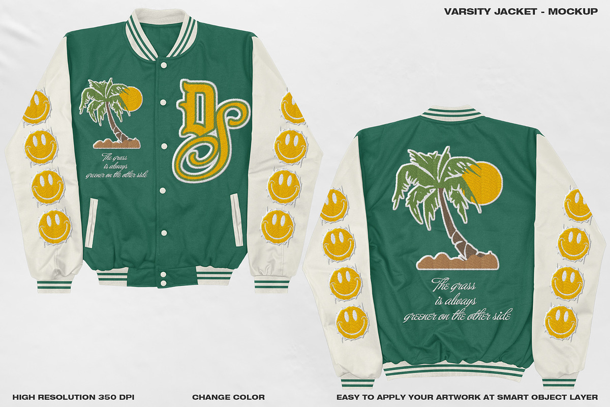 Varsity Jacket - Mockup, a Hoody Mockup by DaldSgh