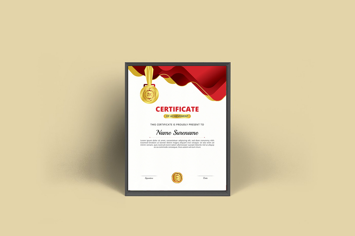 Creative Certificate Design Template, a Stationery Template by MRI STUDIO