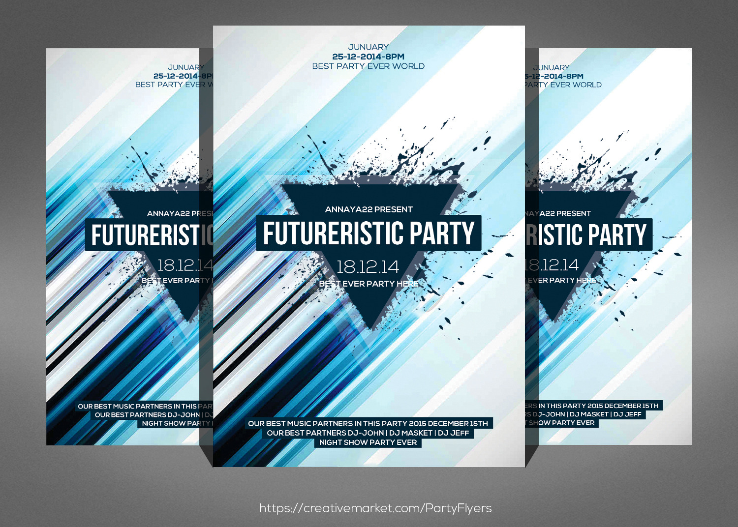 Futuristic Party Flyer, a Flyer Template by Graphic Templates