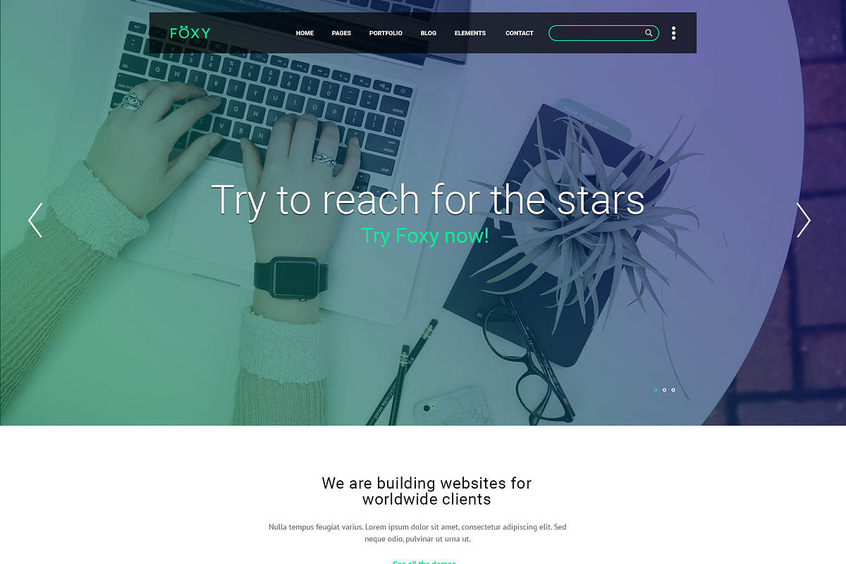 Foxy - Creative WordPress Theme, a WordPress Template by Milo Studio