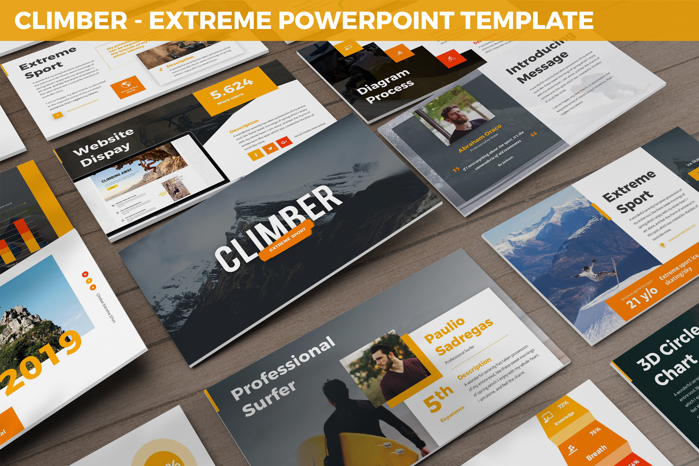 Climber - Extreme Powerpoint, a Presentation Template by SlideFactory ...