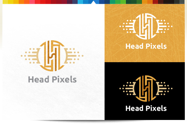 Head Pixels, a Branding & Logo Template by Acongraphic